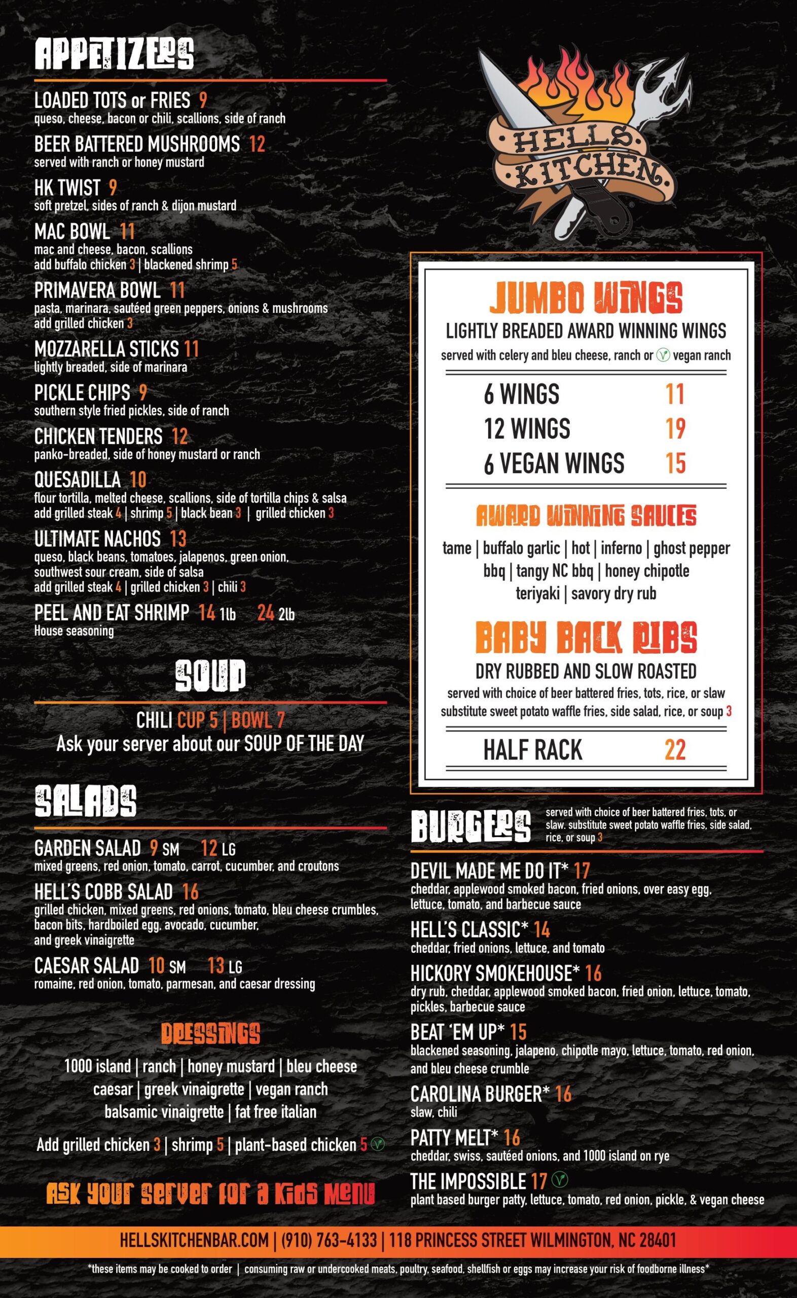 Menu – Hell’s Kitchen